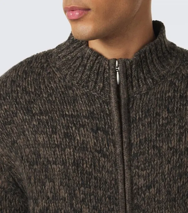 Le Kasha Cashmere Zip-up Cardigan