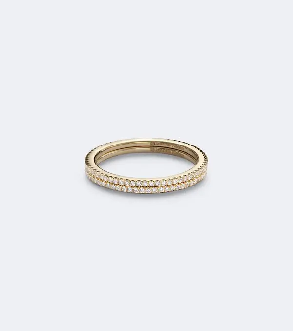 SUZANNE KALAN Mini 18kt Tech Ring Jackets With Diamonds - Gold