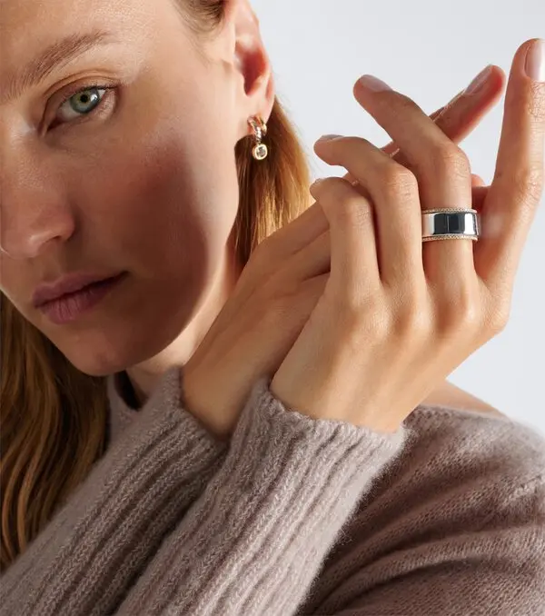 SUZANNE KALAN Mini 18kt Tech Ring Jackets With Diamonds