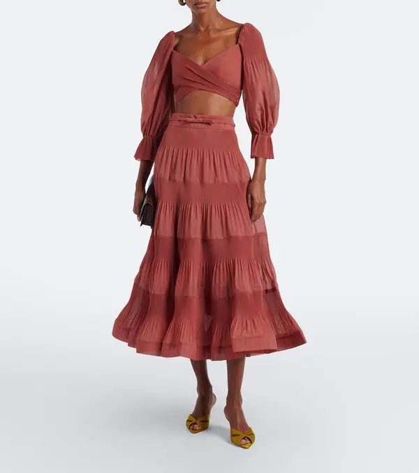 Zimmermann Pleated Cropped Top
