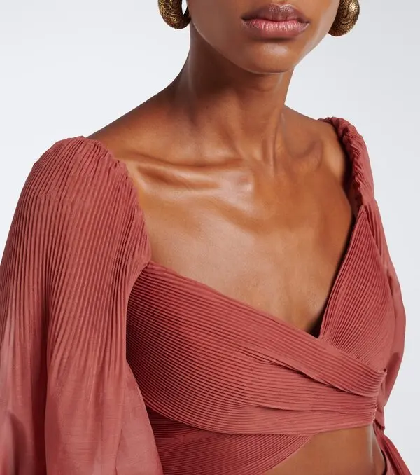 Zimmermann Pleated Cropped Top