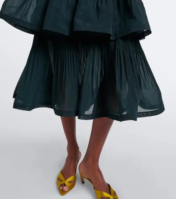 Zimmermann Pleated Tiered Bustier Dress