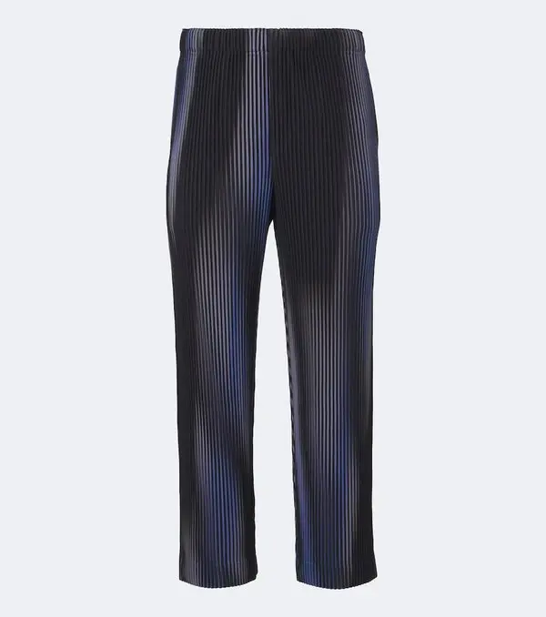 Issey Miyake Blend Of Lights Pleated Straight Pants - Blue