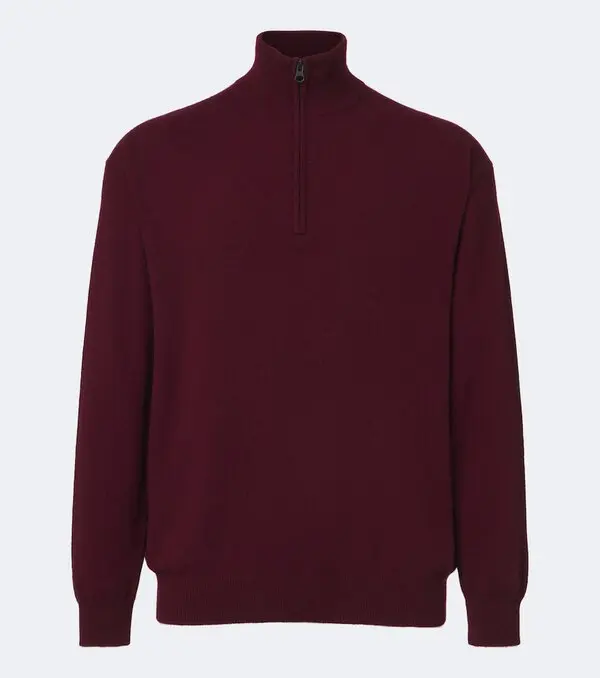 LISA YANG Augustus Cashmere Half-zip Sweater