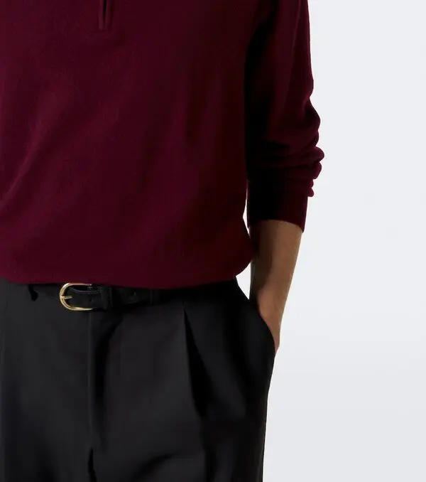 LISA YANG Augustus Cashmere Half-zip Sweater