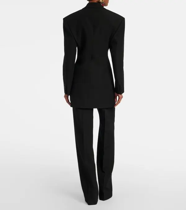Saint Laurent Pleated Virgin Wool Straight Pants
