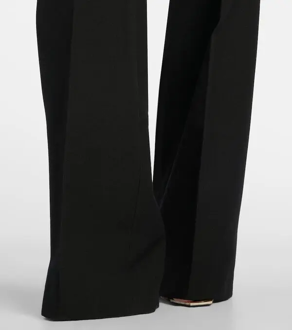 Saint Laurent Pleated Virgin Wool Straight Pants