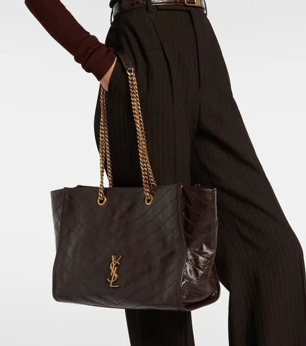 Saint Laurent Niki East West Large Leather Shoulder Bag