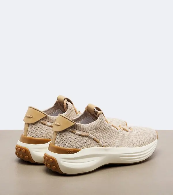 TOD'S Knitted Lace-up Sneakers