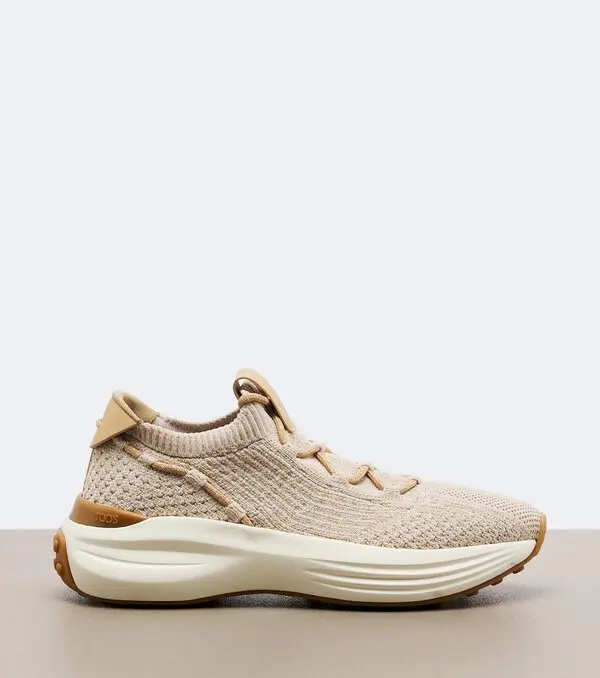 TOD'S Knitted Lace-up Sneakers