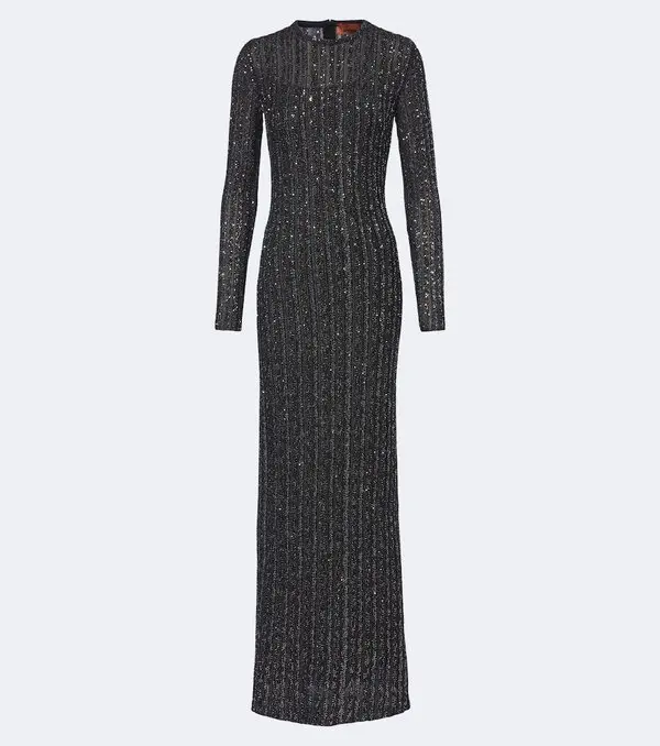 Missoni Sequined Knitted Gown - Multicoloured