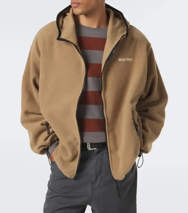 Miu Miu Hooded Fleece Jacket