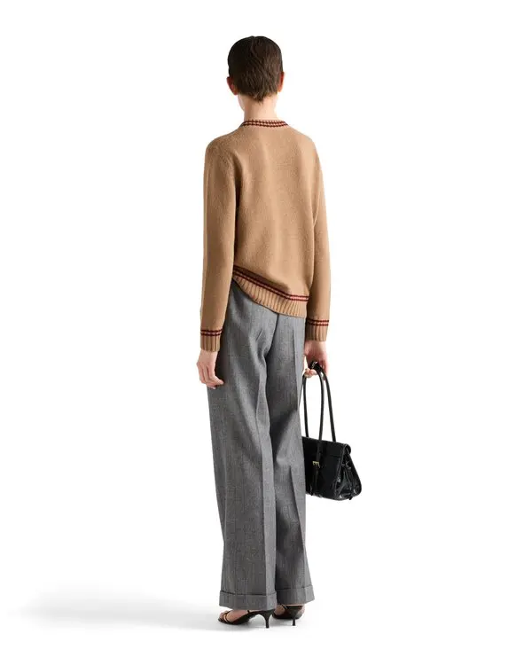 Prada Wool And Cashmere Crew-neck Sweater