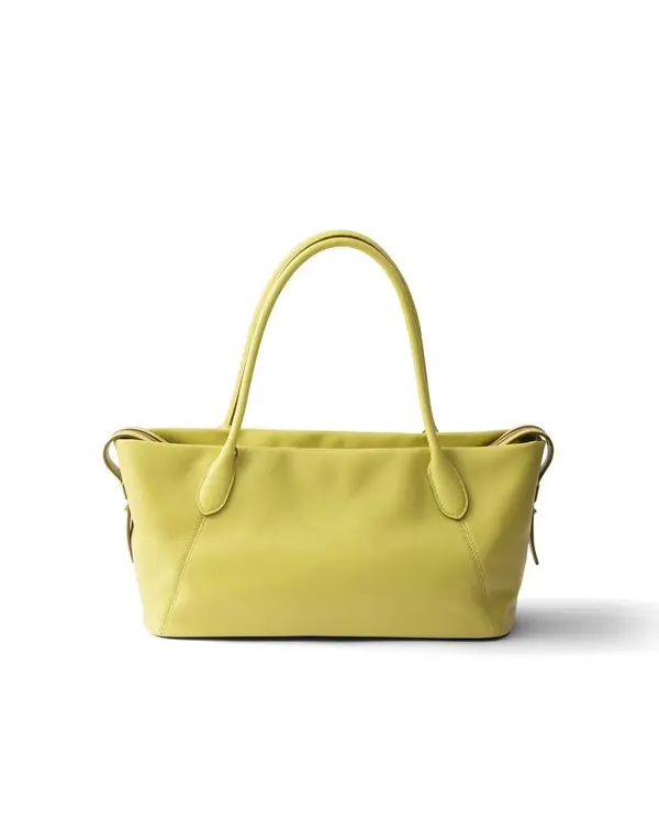 Prada Ouvert Large Leather Tote Bag