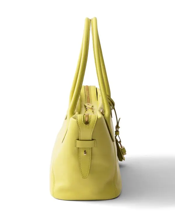 Prada Ouvert Large Leather Tote Bag