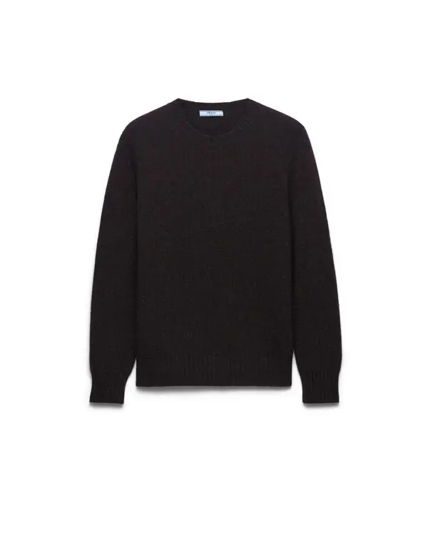 Prada Wool And Cashmere Crew-neck Sweater - Ebony