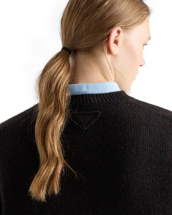 Prada Wool And Cashmere Crew-neck Sweater