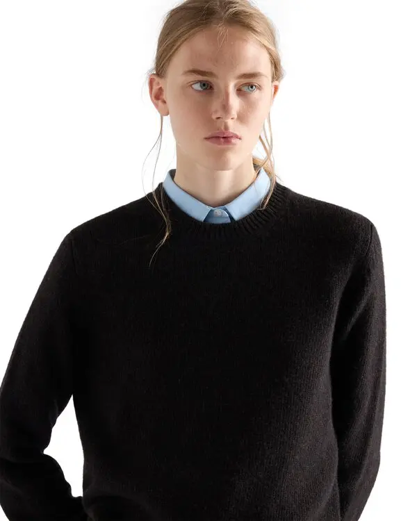 Prada Wool And Cashmere Crew-neck Sweater