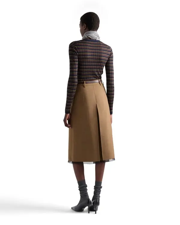 Prada Striped Cashmere And Silk Cardigan