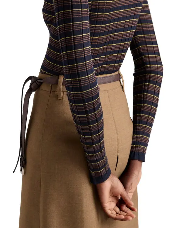 Prada Striped Cashmere And Silk Cardigan
