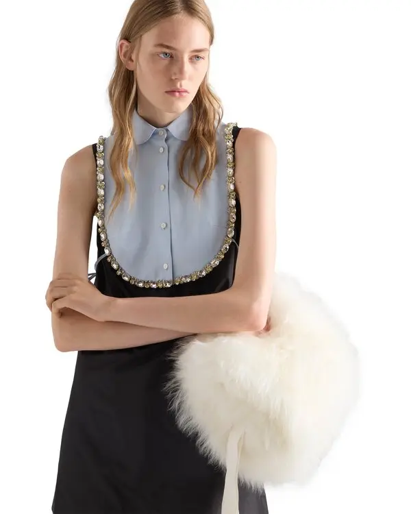 Prada Embroidered Taffeta Mini-dress