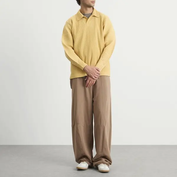 Issey Miyake Homme Plissé Long Sleeve Polo