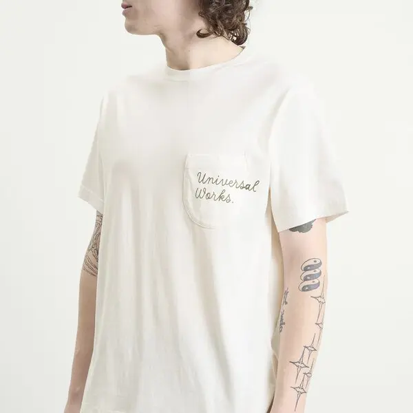 Universal Works Script Logo Pocket T-shirt