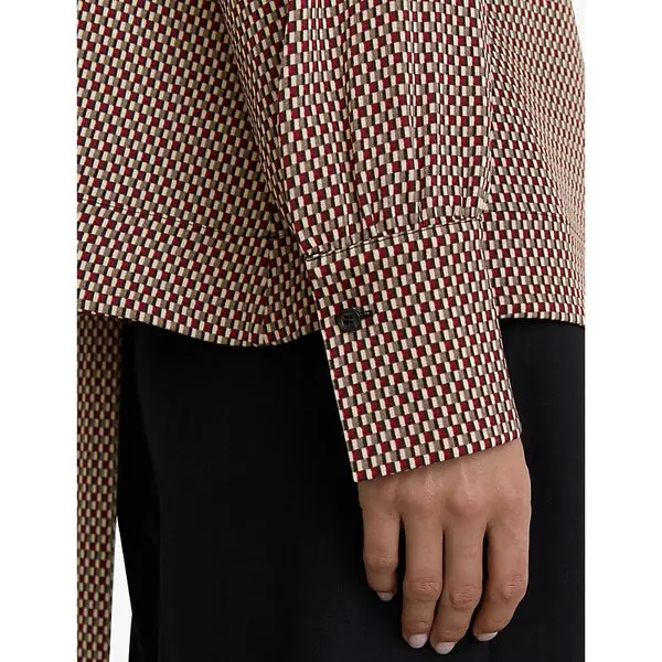 REISS Eden Geometric Print Blouse