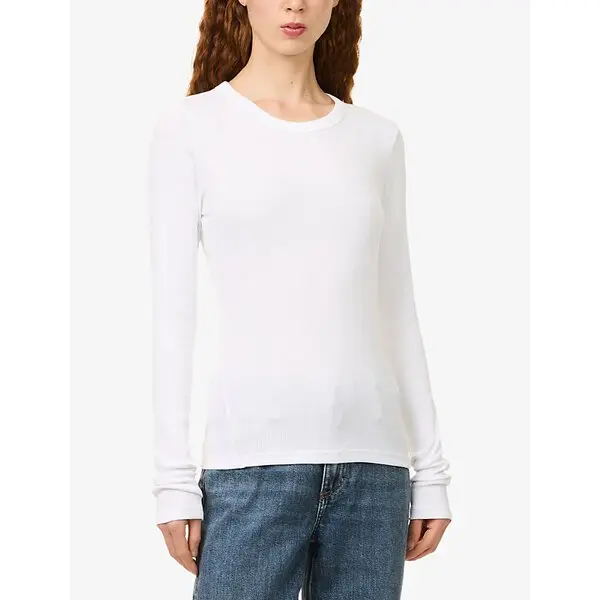 Rag & Bone The Essential Ribbed Stretch-cotton T-shirt
