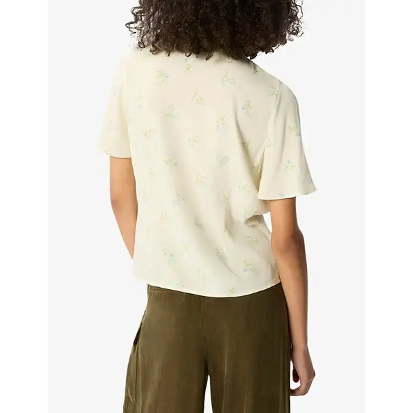 Whistles Flowy Floral-print Woven Shirt