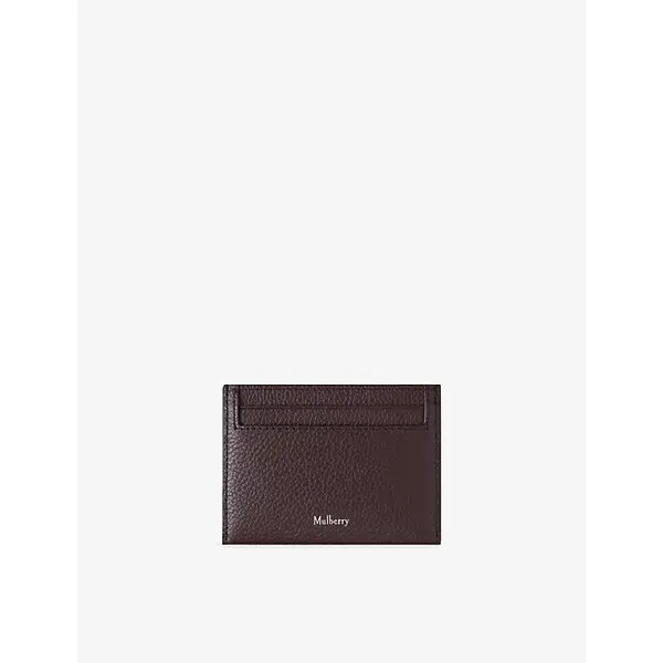 Mulberry Logo-embossed Leather Credit Card Slip - Ebony