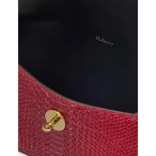 Mulberry Darley Snakeskin-effect Leather Cosmetic Pouch