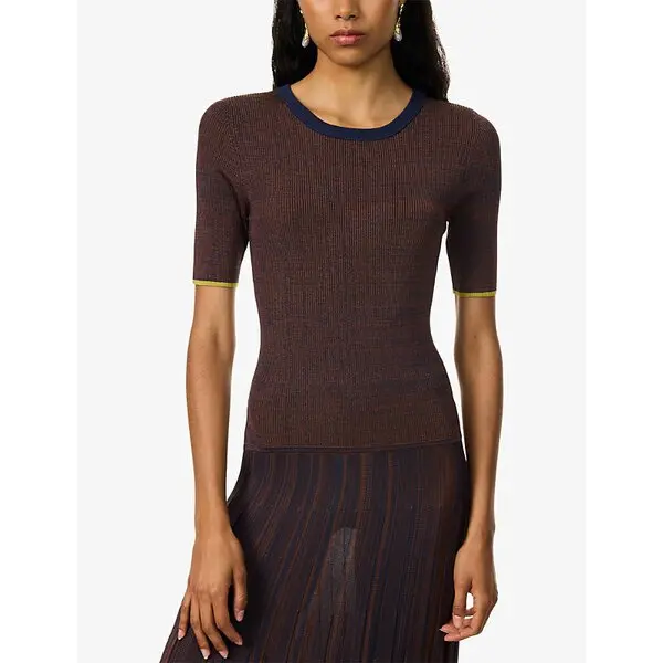 ZANKOV Gago Pleated Knitted Maxi Dress