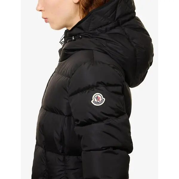 Moncler Avoce Funnel-neck Shell-down Hooded Jacket