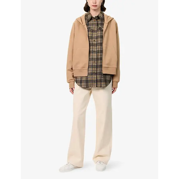 Max Mara Technical Zip Cotton-jersey Hoodie