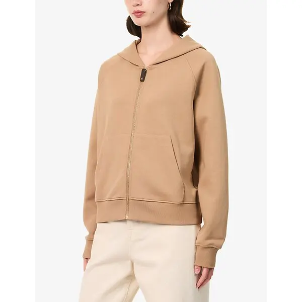 Max Mara Technical Zip Cotton-jersey Hoodie