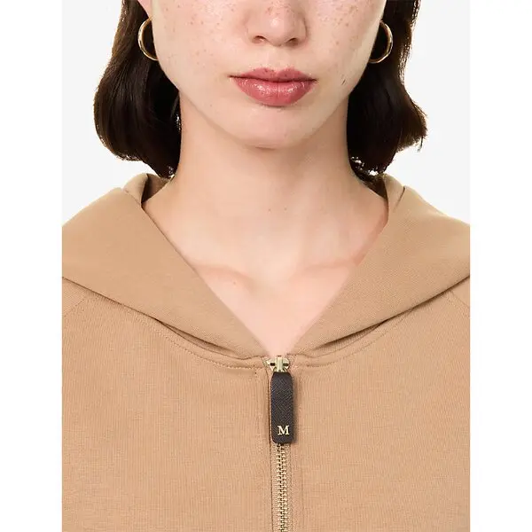 Max Mara Technical Zip Cotton-jersey Hoodie