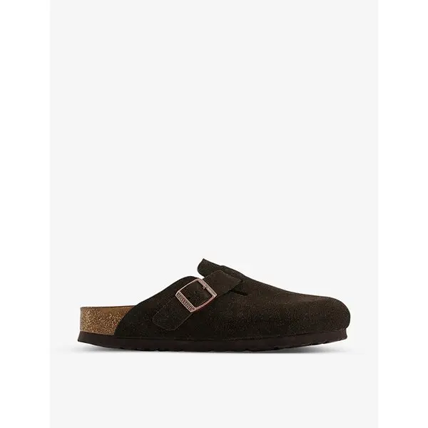 BIRKENSTOCK Boston Suede Clogs - Mocha