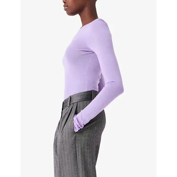 Maje Round-neck Slim-fit Wool Jumper