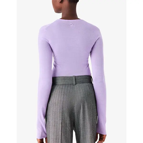 Maje Round-neck Slim-fit Wool Jumper