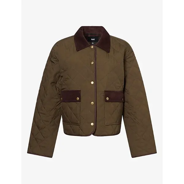 Paige Caleb Cropped Quilted Jacket - Fern