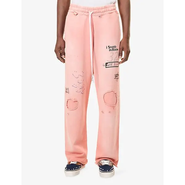 PALY HOLLYWOOD Alta Cienega Cotton Jogging Bottoms - Peach