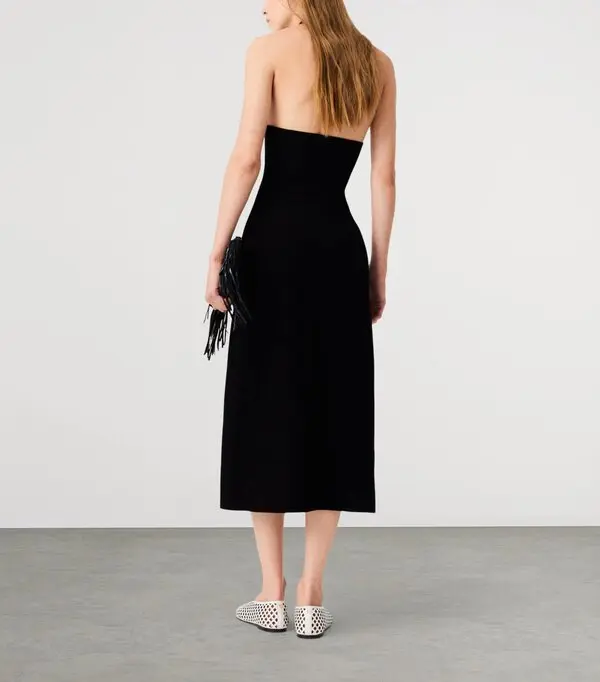 Maje Knitted Halterneck Midi Dress
