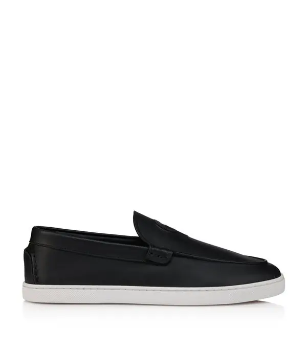 CHRISTIAN LOUBOUTIN Neocl Suede Boat Shoes - Black