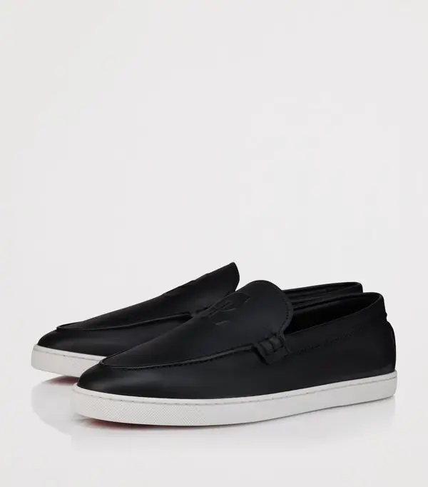 CHRISTIAN LOUBOUTIN Neocl Suede Boat Shoes - Black