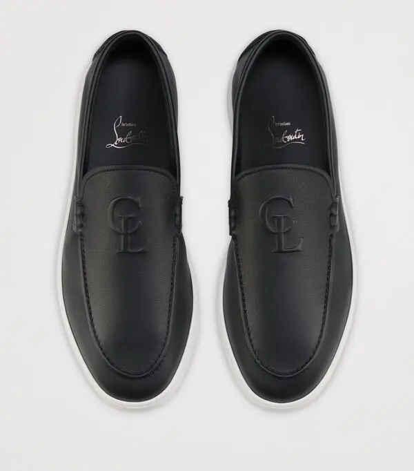 CHRISTIAN LOUBOUTIN Neocl Suede Boat Shoes - Black