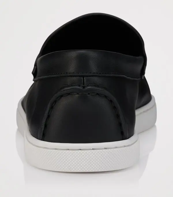 CHRISTIAN LOUBOUTIN Neocl Suede Boat Shoes - Black