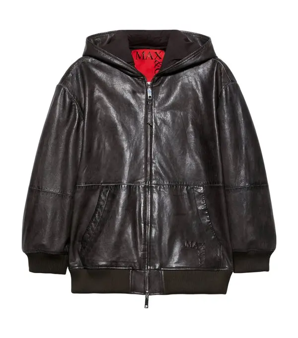 Max & Co. Leather Bomber Jacket
