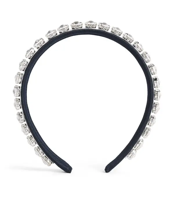 MAMA LUMA Crystal-embellished Headband - Navy