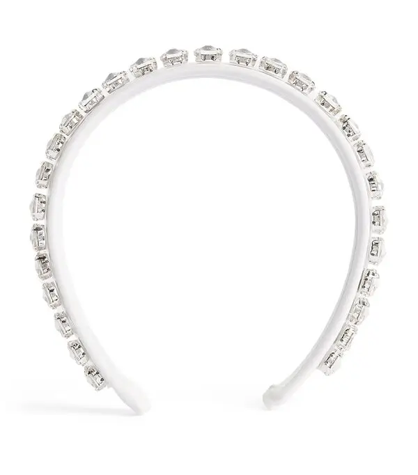 MAMA LUMA Crystal-embellished Headband - Ivory